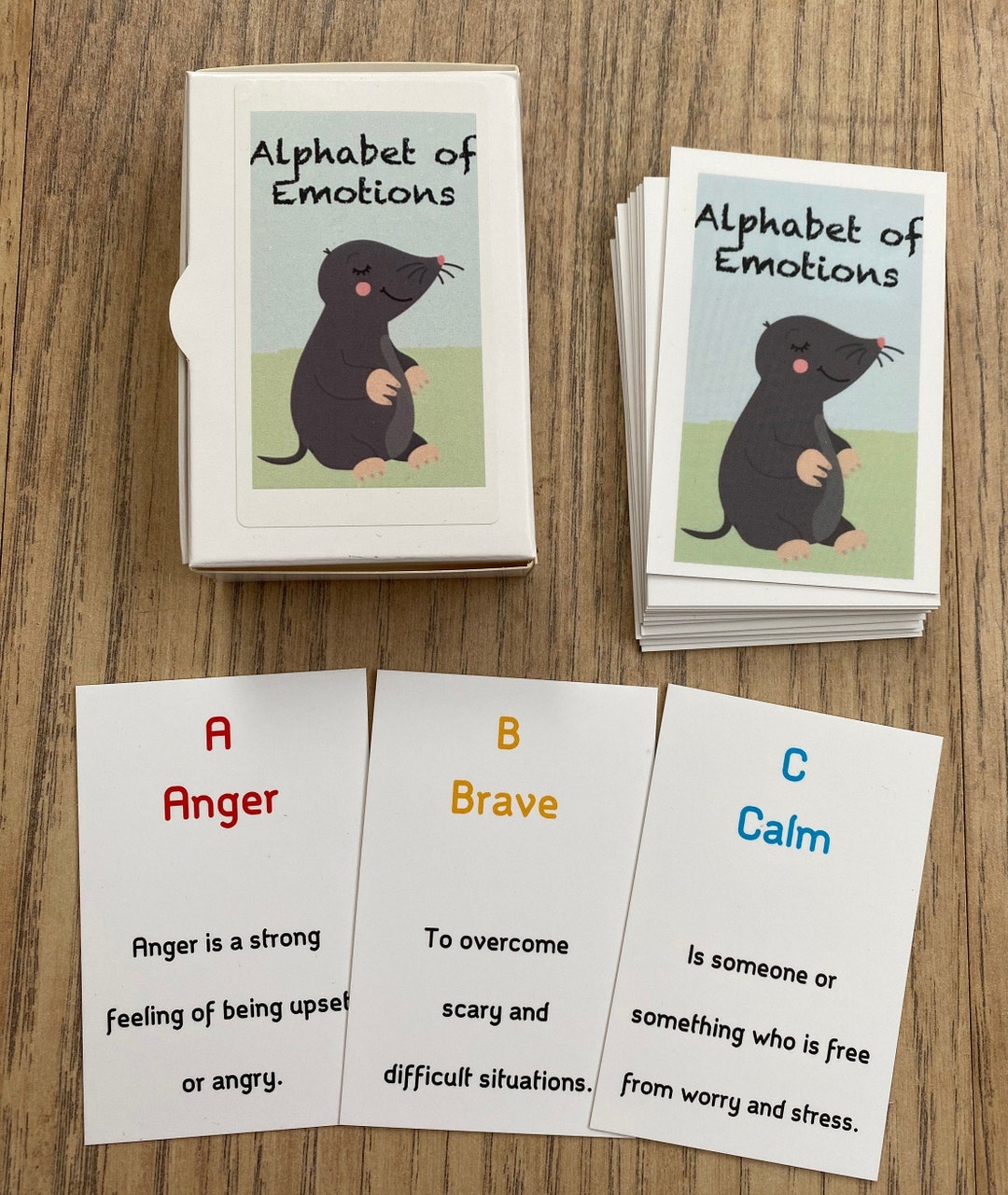 Alphabet of Emotions Cards - Etsy