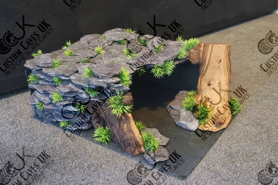Slate Reptile Cave/hide, Handmade Bespoke Cave, Bearded Dragons, Snakes ...