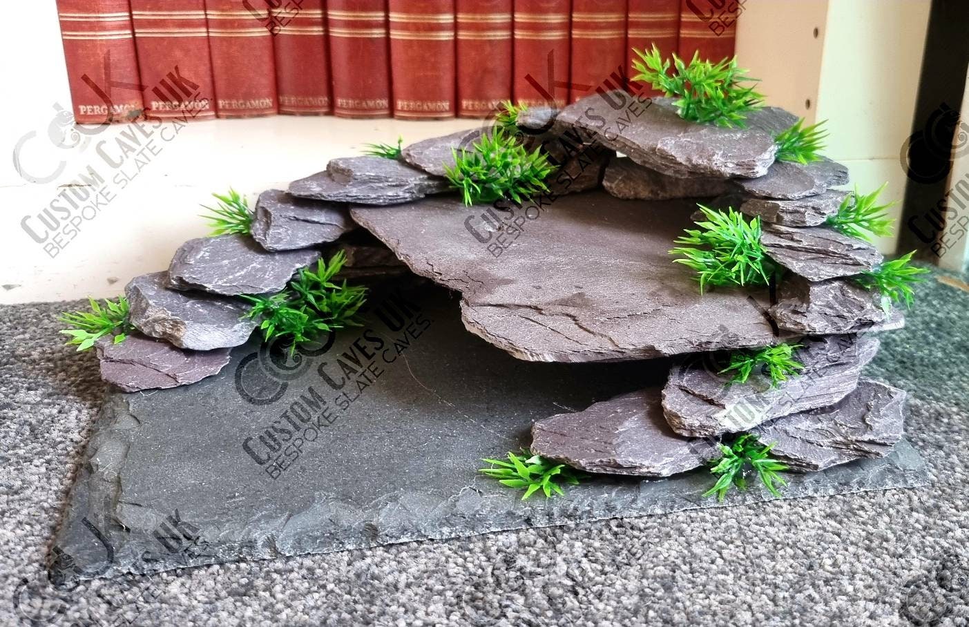 Leopard Gecko Slate Hide With Basking Platform Prefect for - Etsy UK