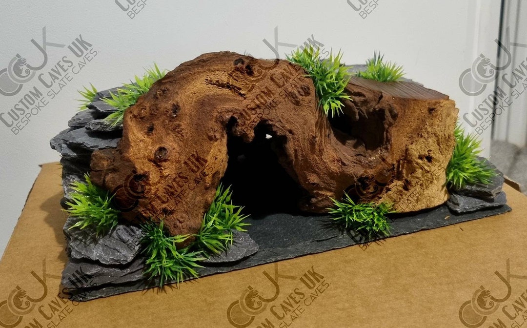 Slate Cave With Piece of Mapoli Wood. Aquarium, Terrarium, Reptiles ...