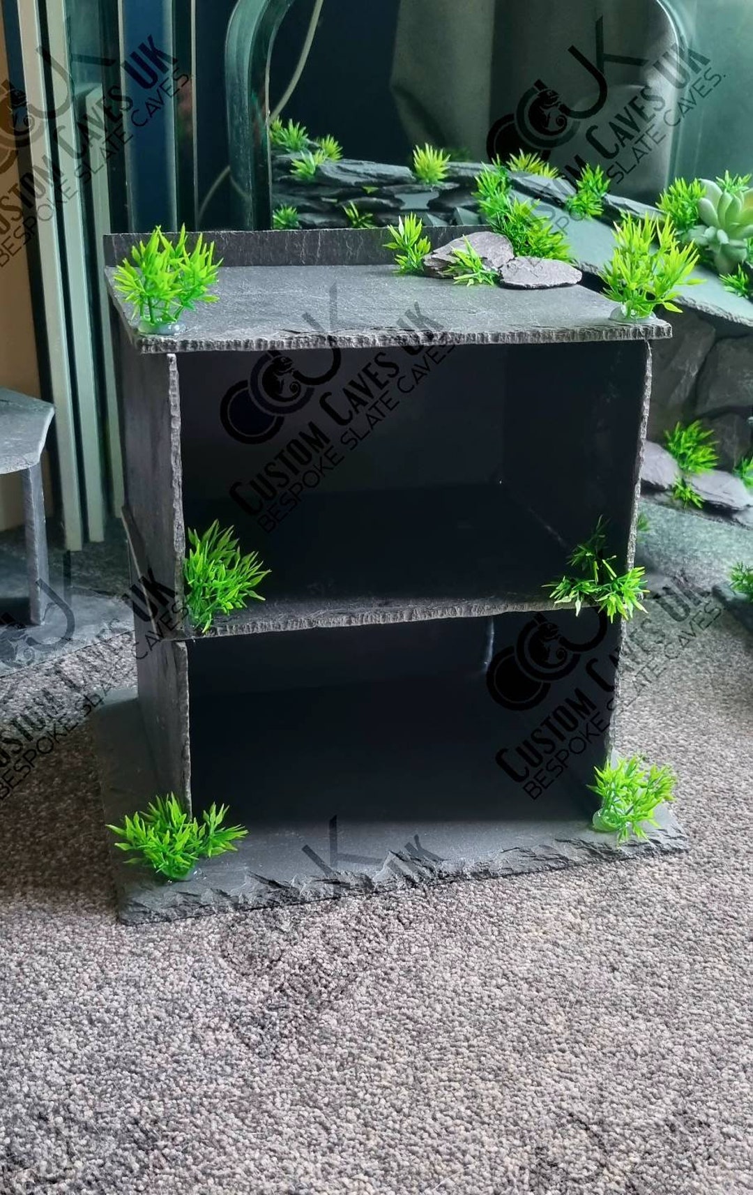 Natural Slate Axolotl Hide House 2 Tier Aqaurium - Etsy