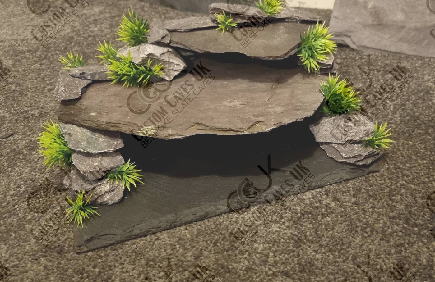 Leopard Gecko Slate Hide With Basking Platform Prefect for - Etsy UK