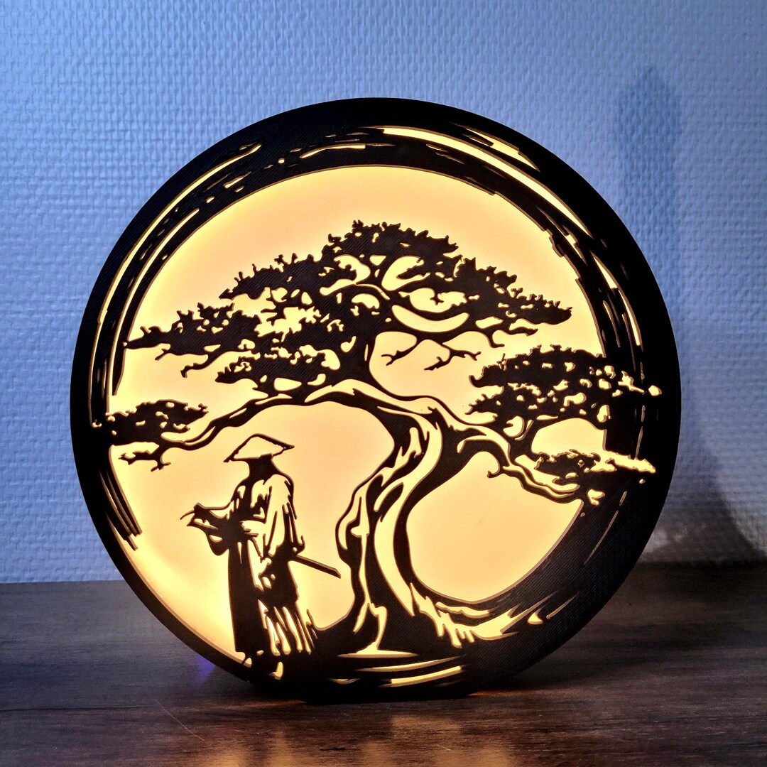 Japanese Table Lamp - Samurai - Etsy