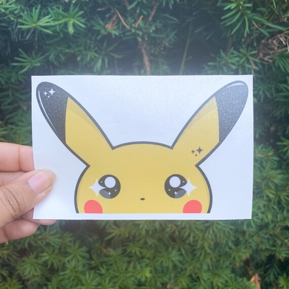 Peek-a-chu Peeker Sticker Pikachu Peeker Pokemon Peeker - Etsy