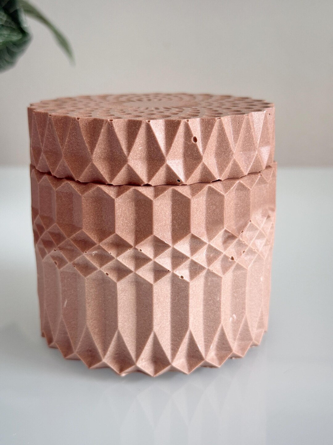 Artisan Beige Geometric Jesmonte Jar | Neutral Swirl Trinket Box ...
