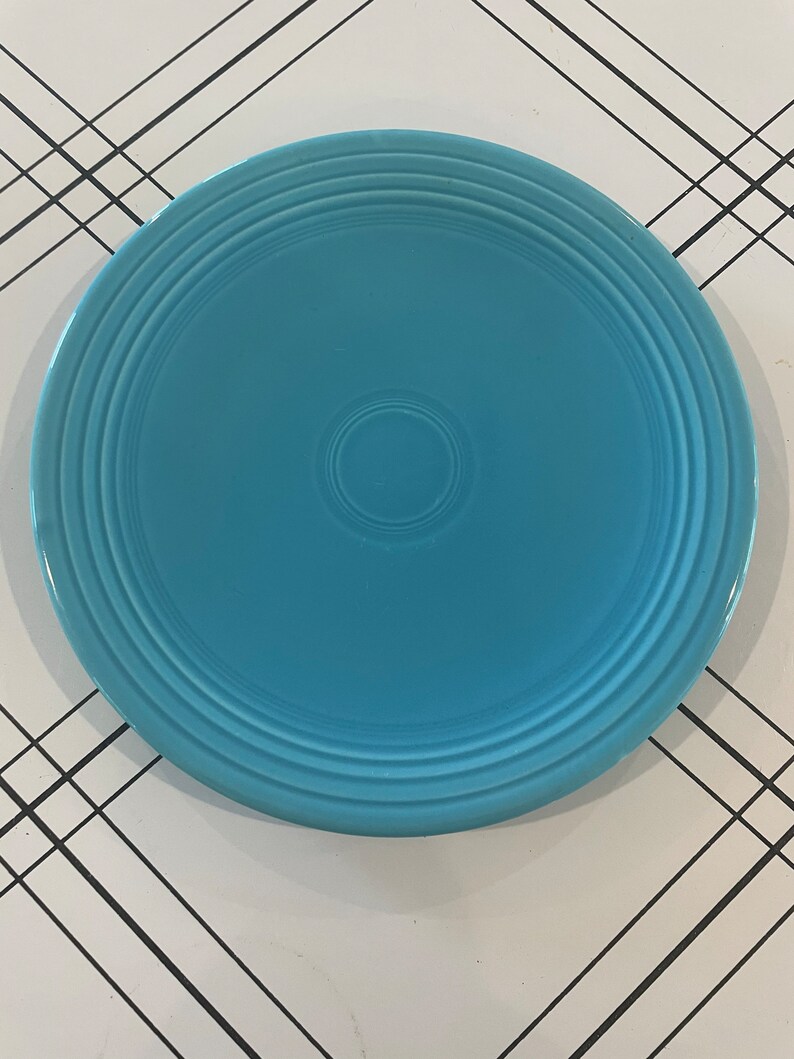 Vintage Fiestaware Turquoise Serving Platter - Etsy