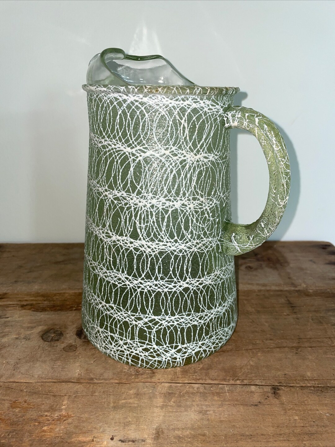 Vintage MCM Spaghetti String Pitcher - Etsy