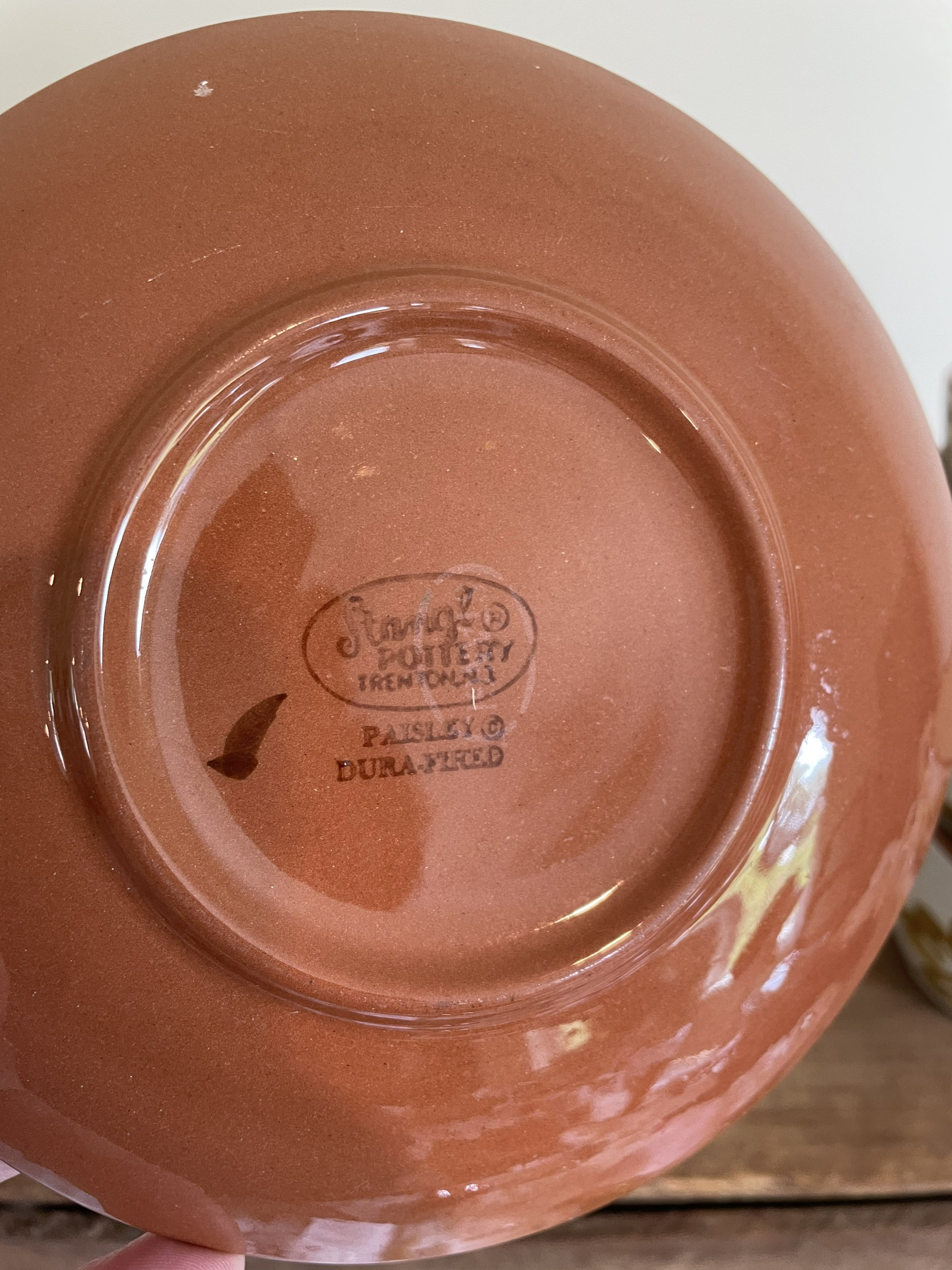 Vintage Stangl Pottery Paisley Pattern Tea Cup & Saucer - Etsy