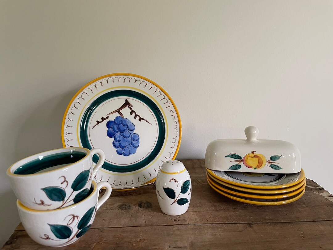 Vintage Stangl Pottery, Fruit Pattern, Choice of Bread Plate, Salad ...
