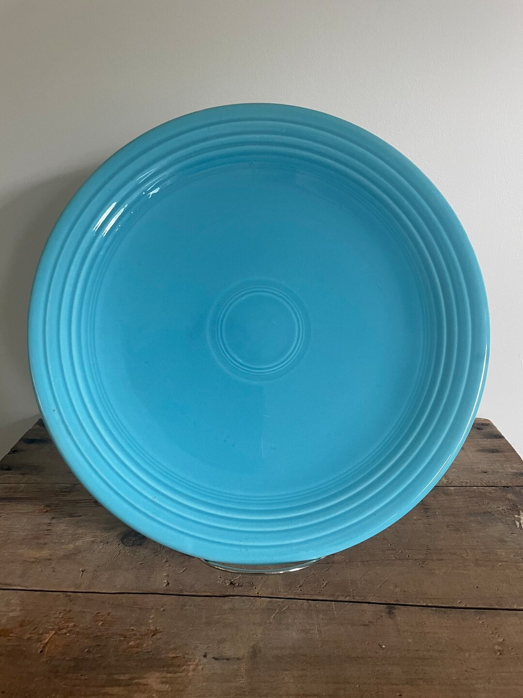 Vintage Fiestaware Turquoise Serving Platter - Etsy