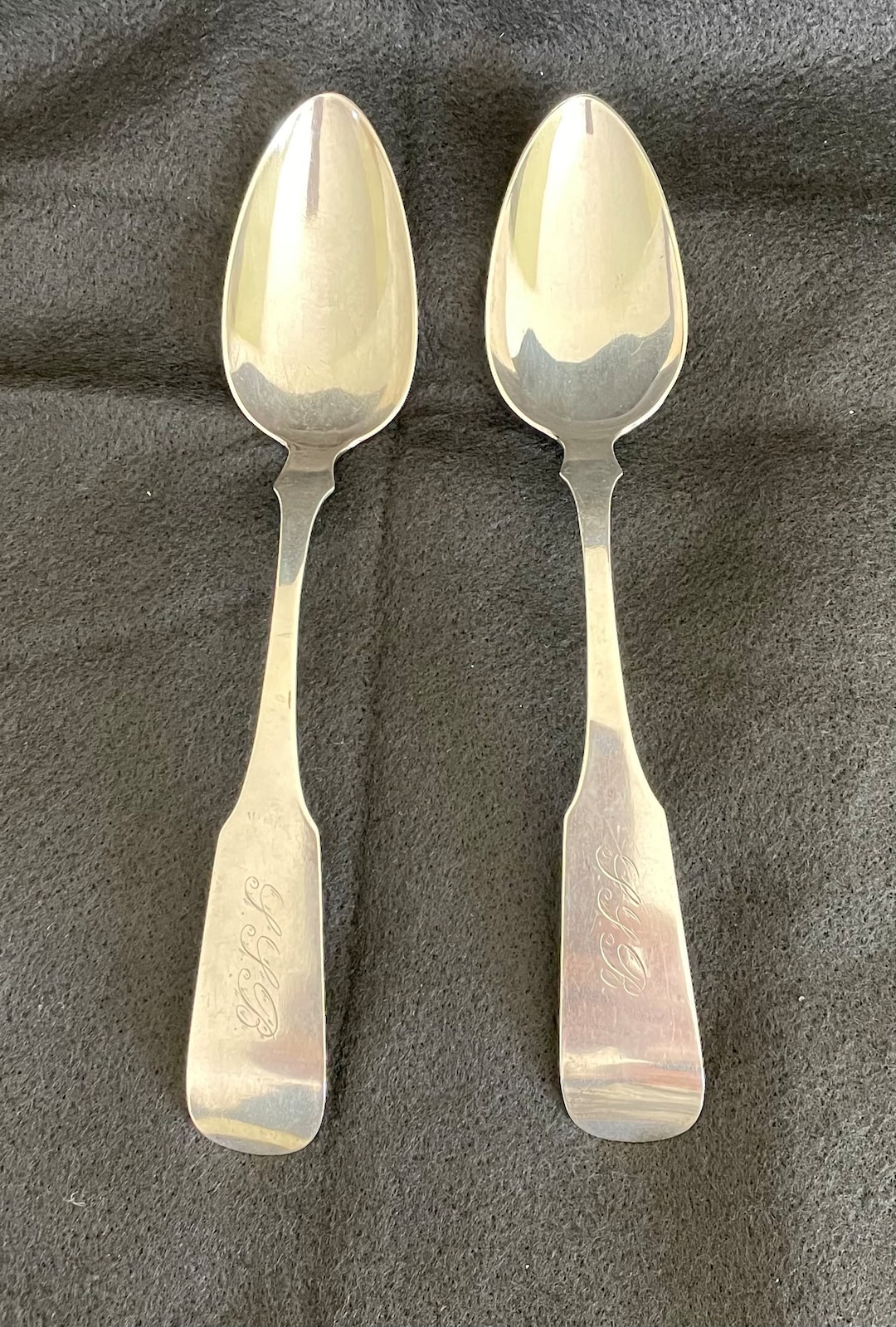 Antique American Coin Silver Serving Spoons 2 by E. Gifford - Etsy
