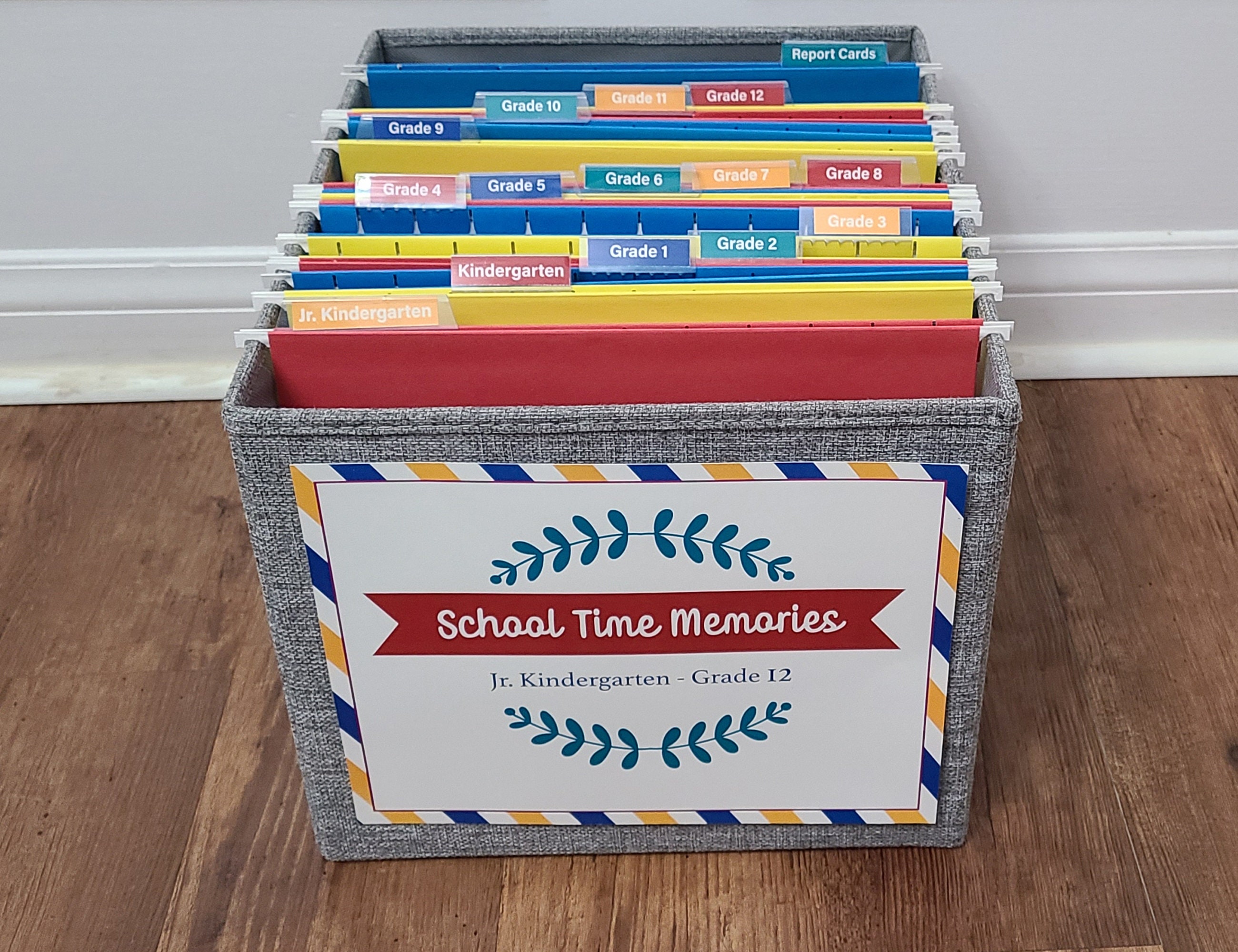 School Memory Box Printable Kit, Childhood Memory Book Keepsake, First ...