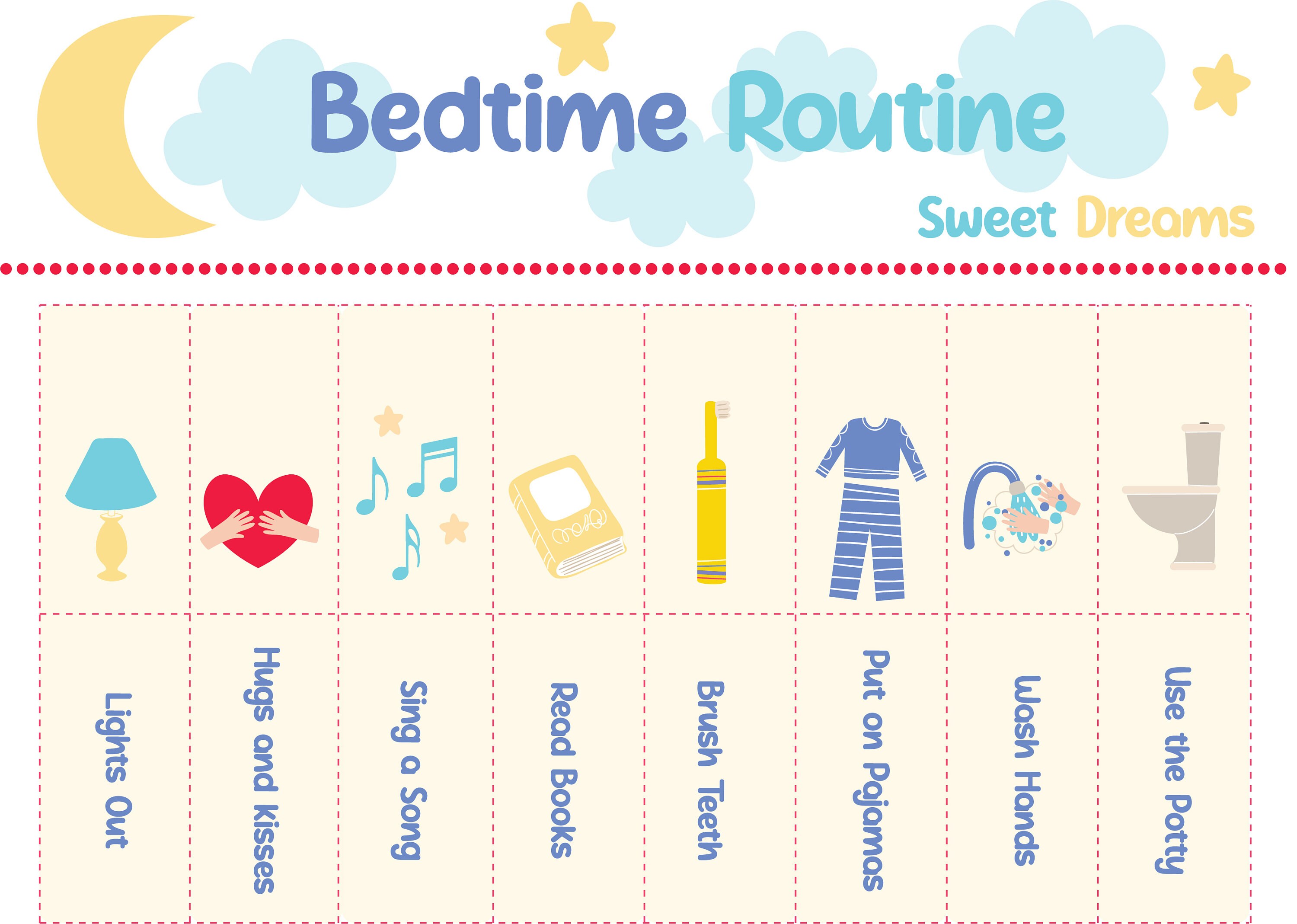 Toddler Morning & Bedtime Routine Chart: Visual Schedule (PDF) - Etsy