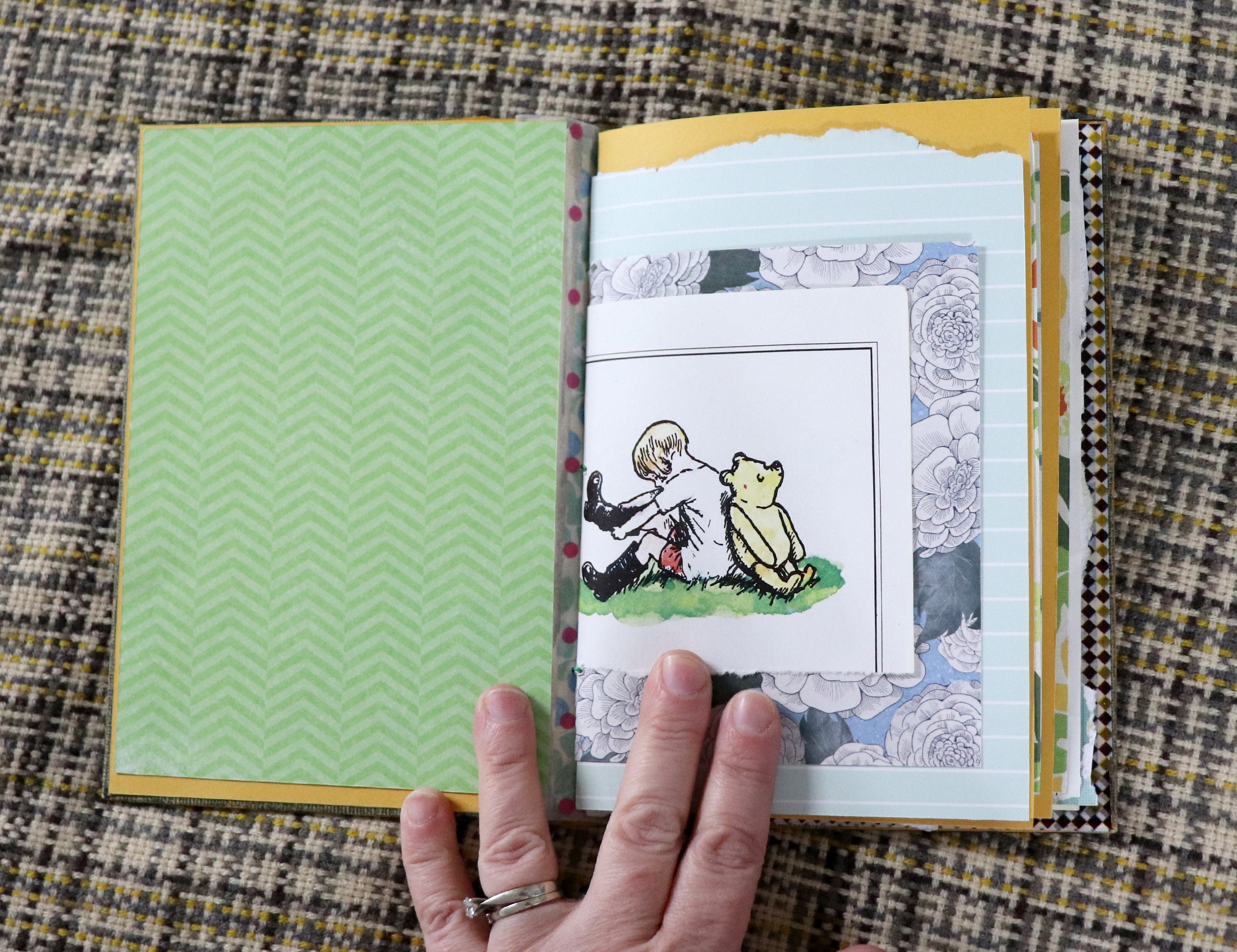 Winnie the Pooh Handmade Journal | Children Story Notebook | Handmade ...