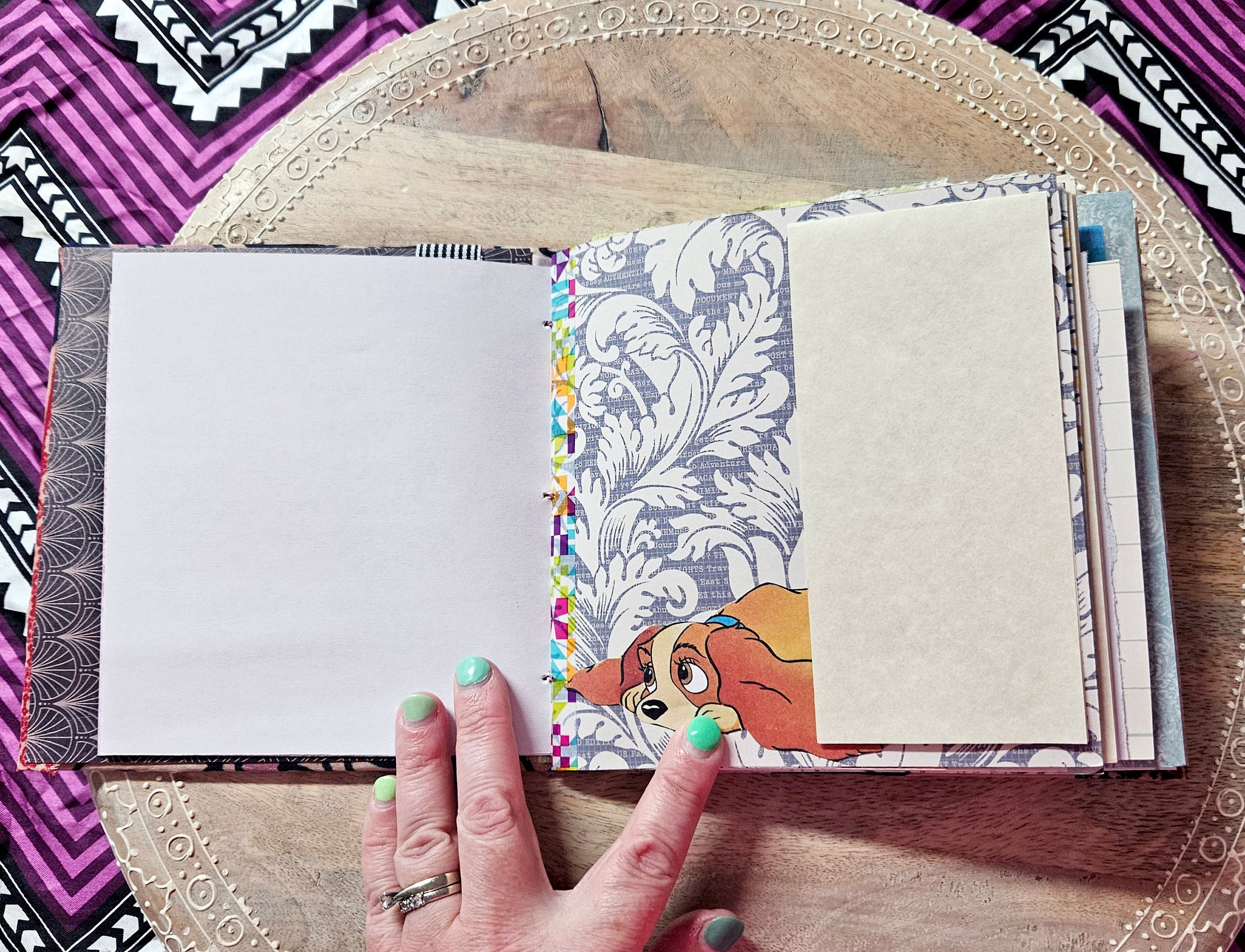 Handmade Lady and the Tramp Junk Journal Made by Hand Disney Journal ...