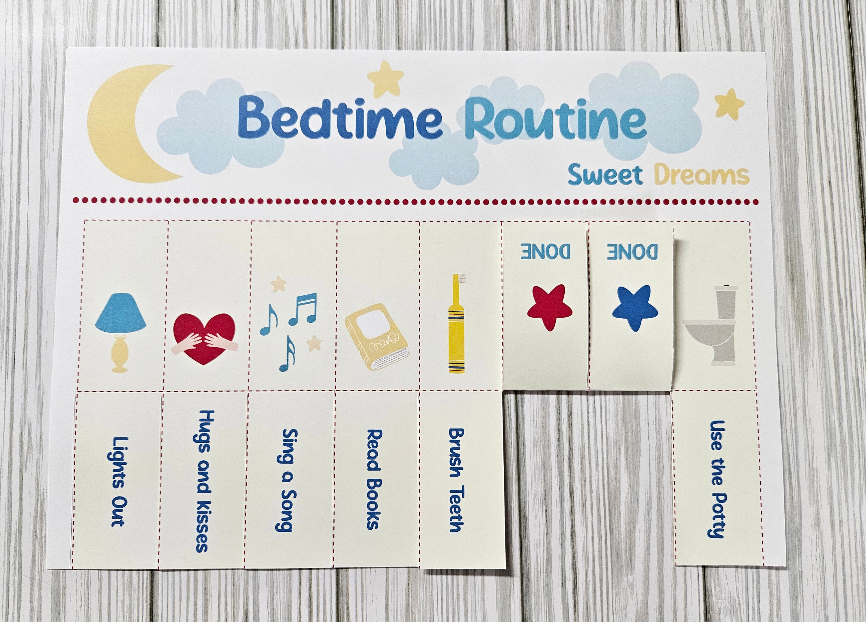 Toddler Morning & Bedtime Routine Chart: Visual Schedule (PDF) - Etsy