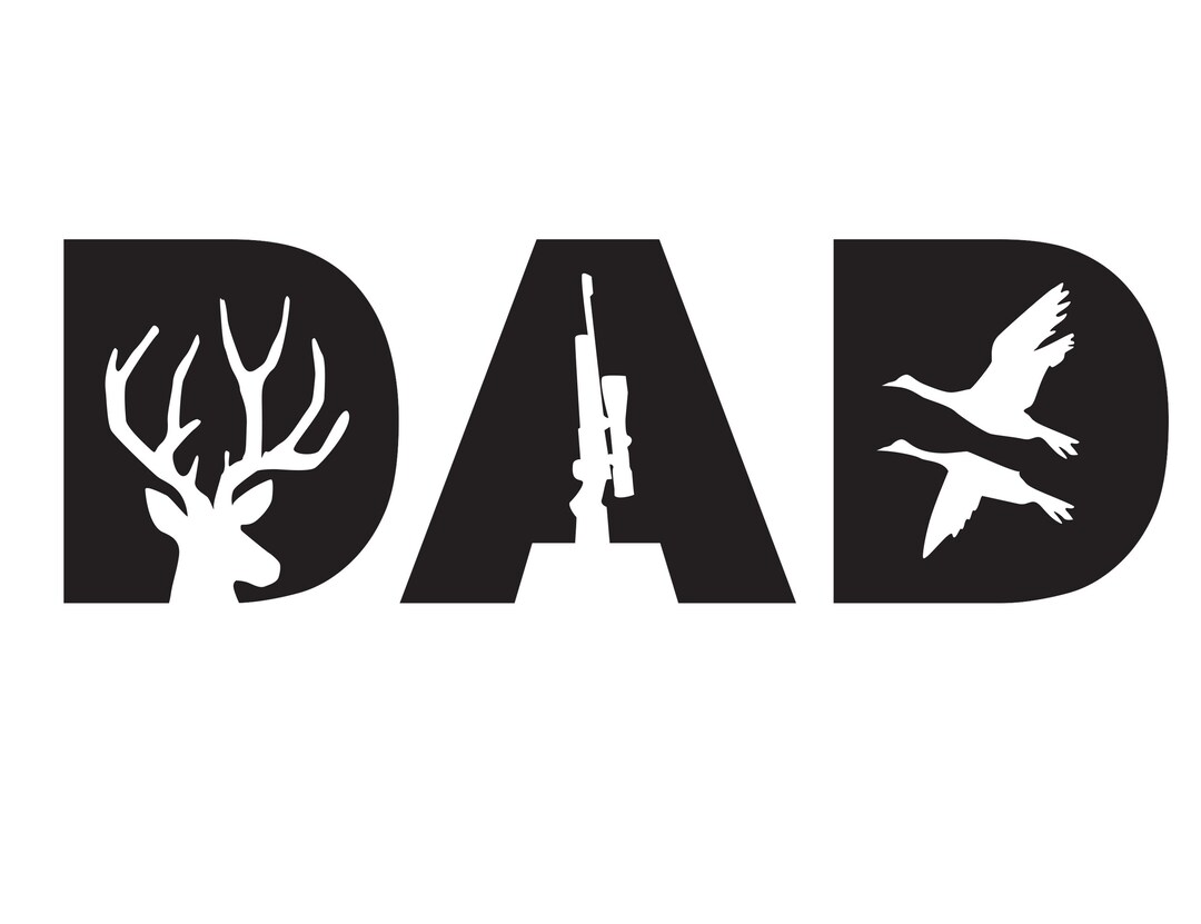 Hunting Dad SVG Illustrator SVG Father's Day Hunting Image Deer Dad ...