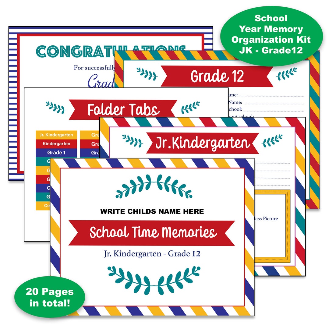 Printable School Questionnaire Keepsake | Childhood Memory Box ...