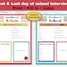 First and Last Day of School Interview Printable Back to - Etsy