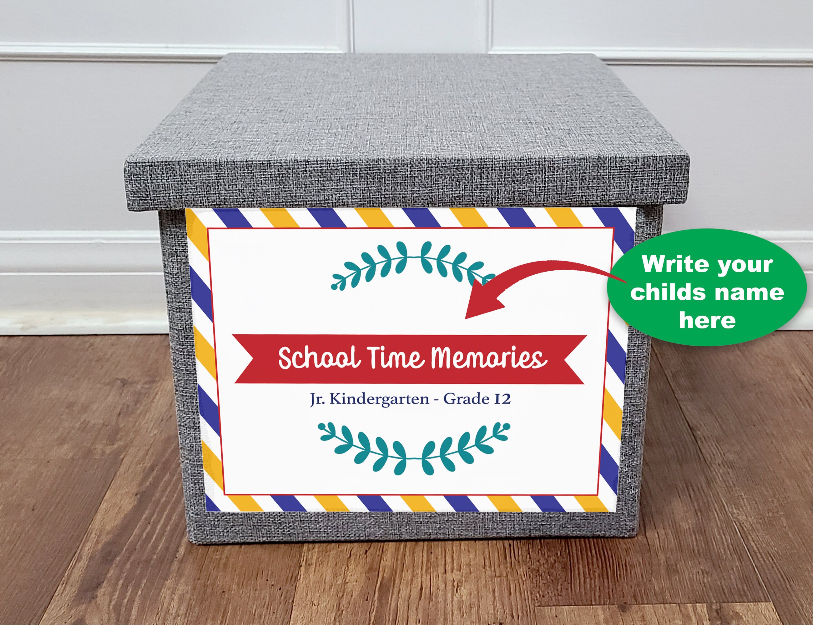 School Memory Box Printable Kit, Childhood Memory Book Keepsake, First ...