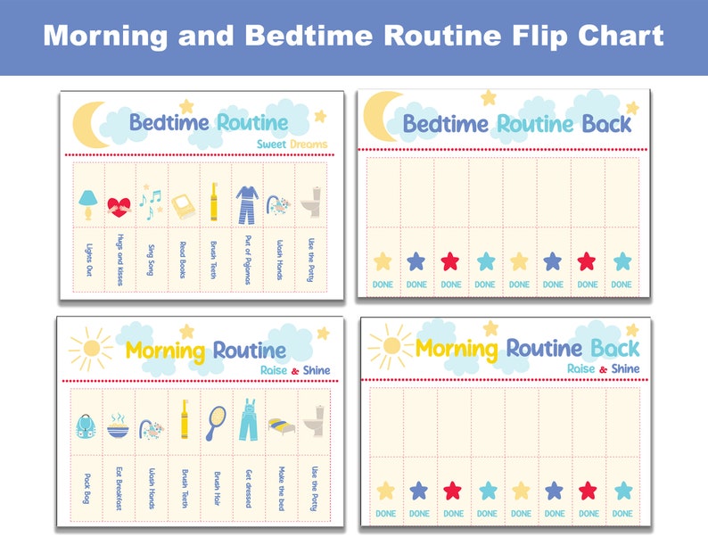 Chore Chart Templates, Kids Daily Routines, School Checklist, Reward ...