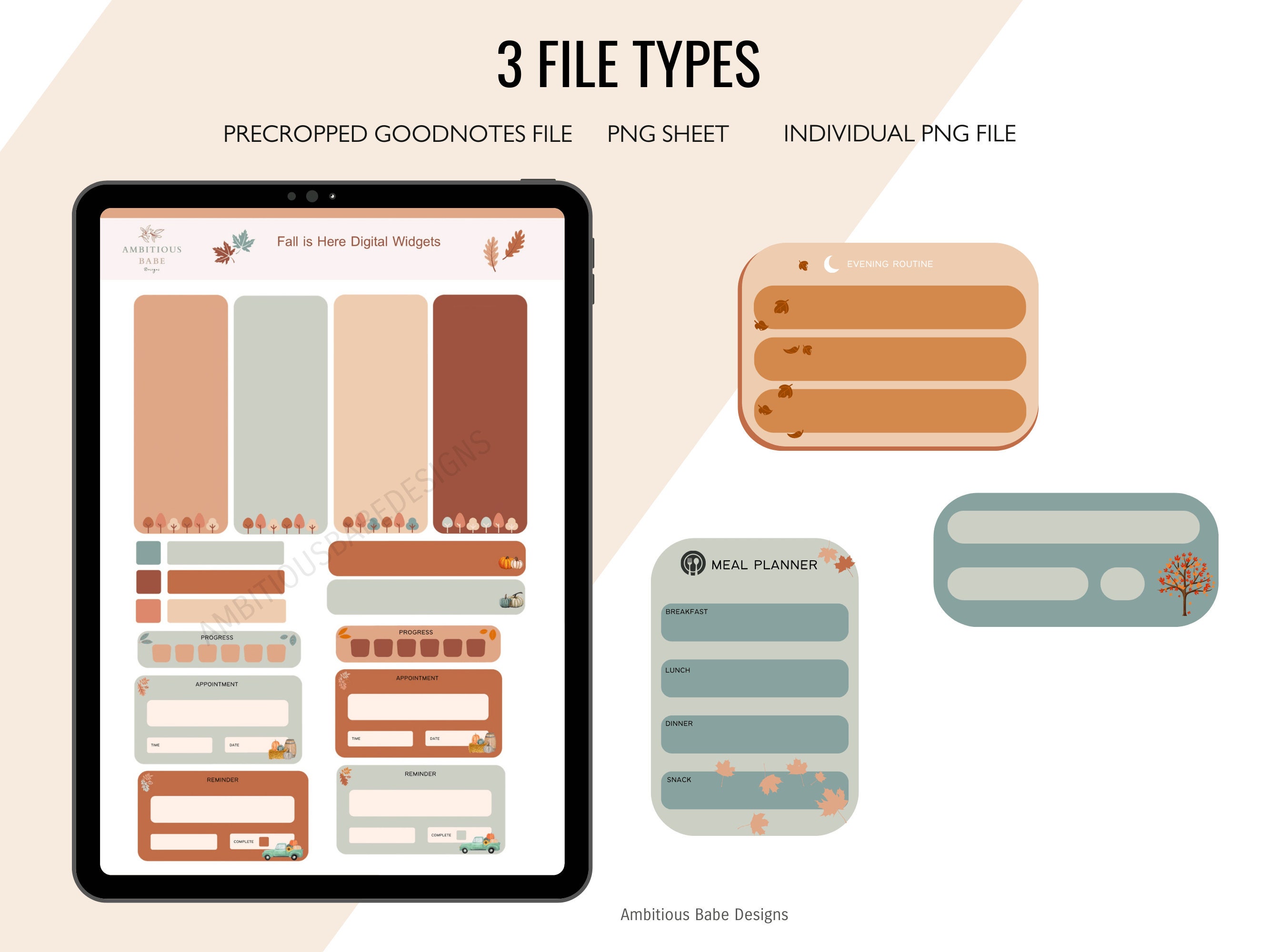 Hello Fall Widgets Goodnotes Autumn Seasonal Digital Stickers | Fall ...