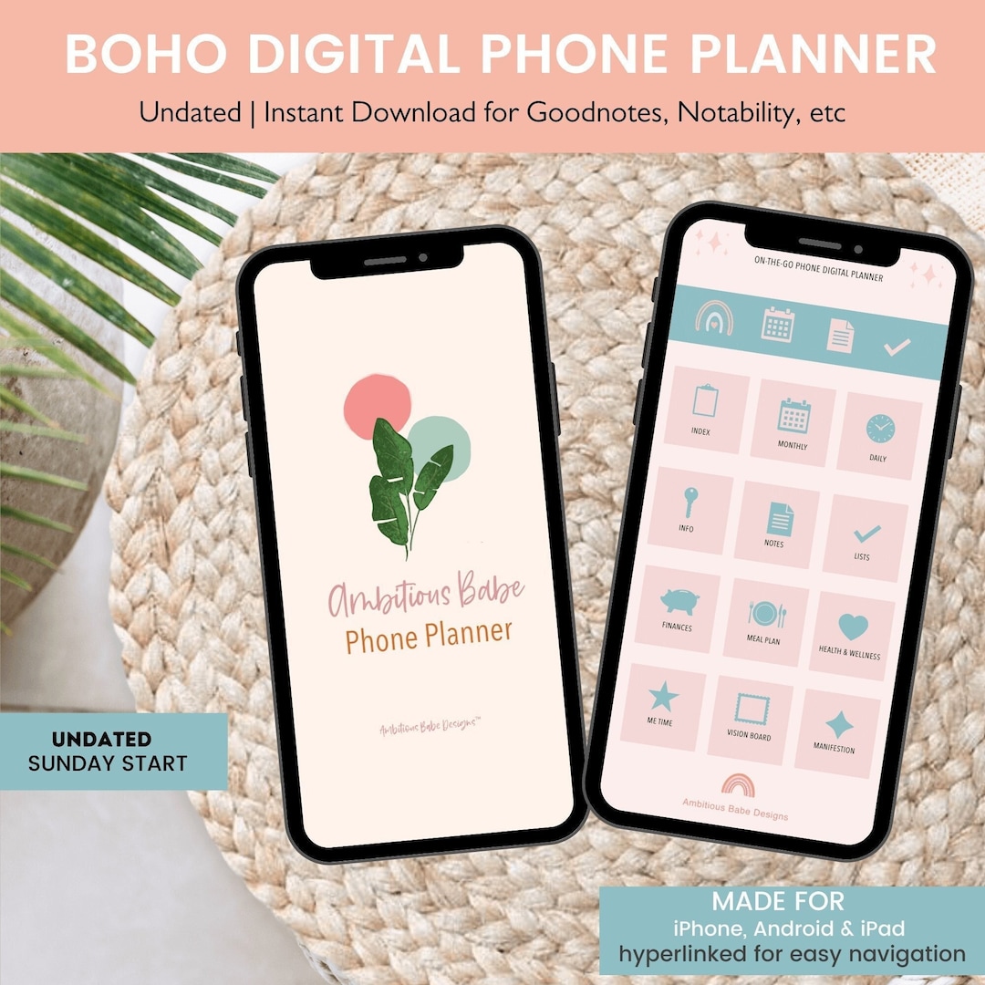 IPhone Planner| Digital Phone Planner | Pocket Planner| Goodnotes ...