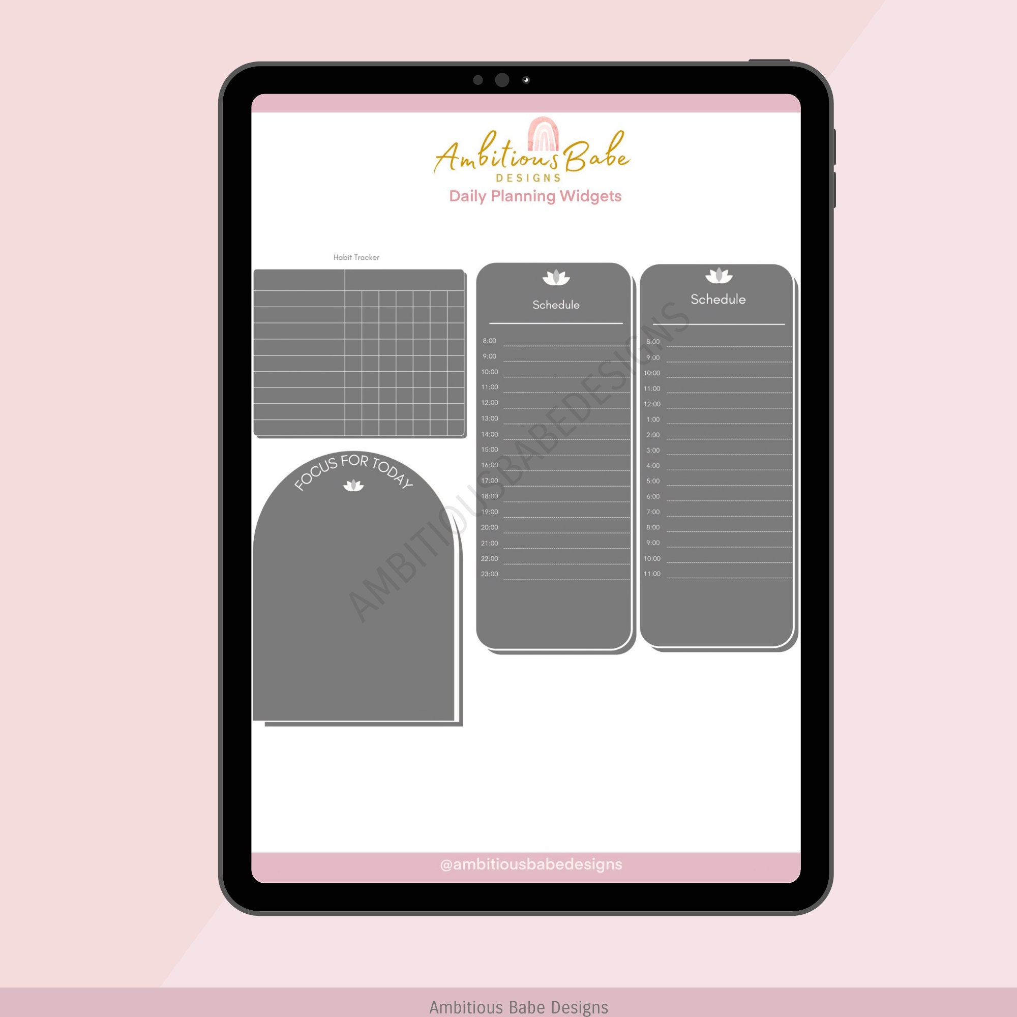 Gray Daily Widgets Digital Planner Stickers Precropped Goodnotes ...