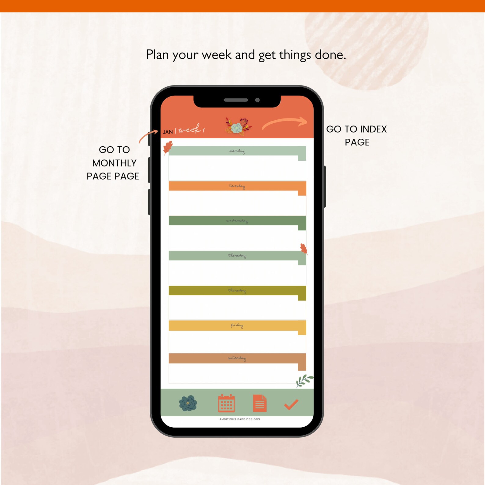 Digital Phone Planner | Goodnotes Digital Planner | Hyperlinked Tabs ...