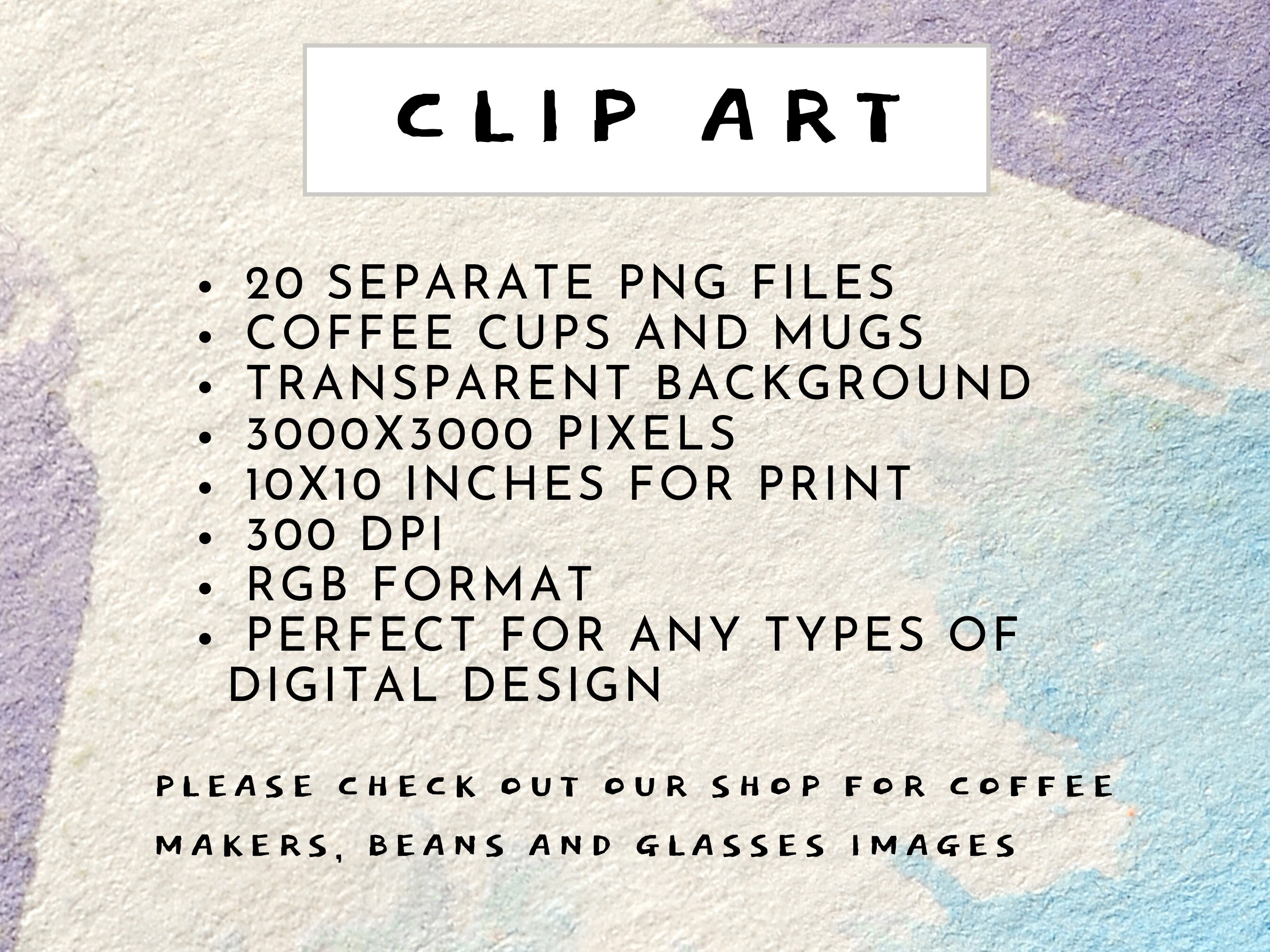 Watercolor Coffee Clipart Cup of Coffee Cafe Coffee Cups - Etsy