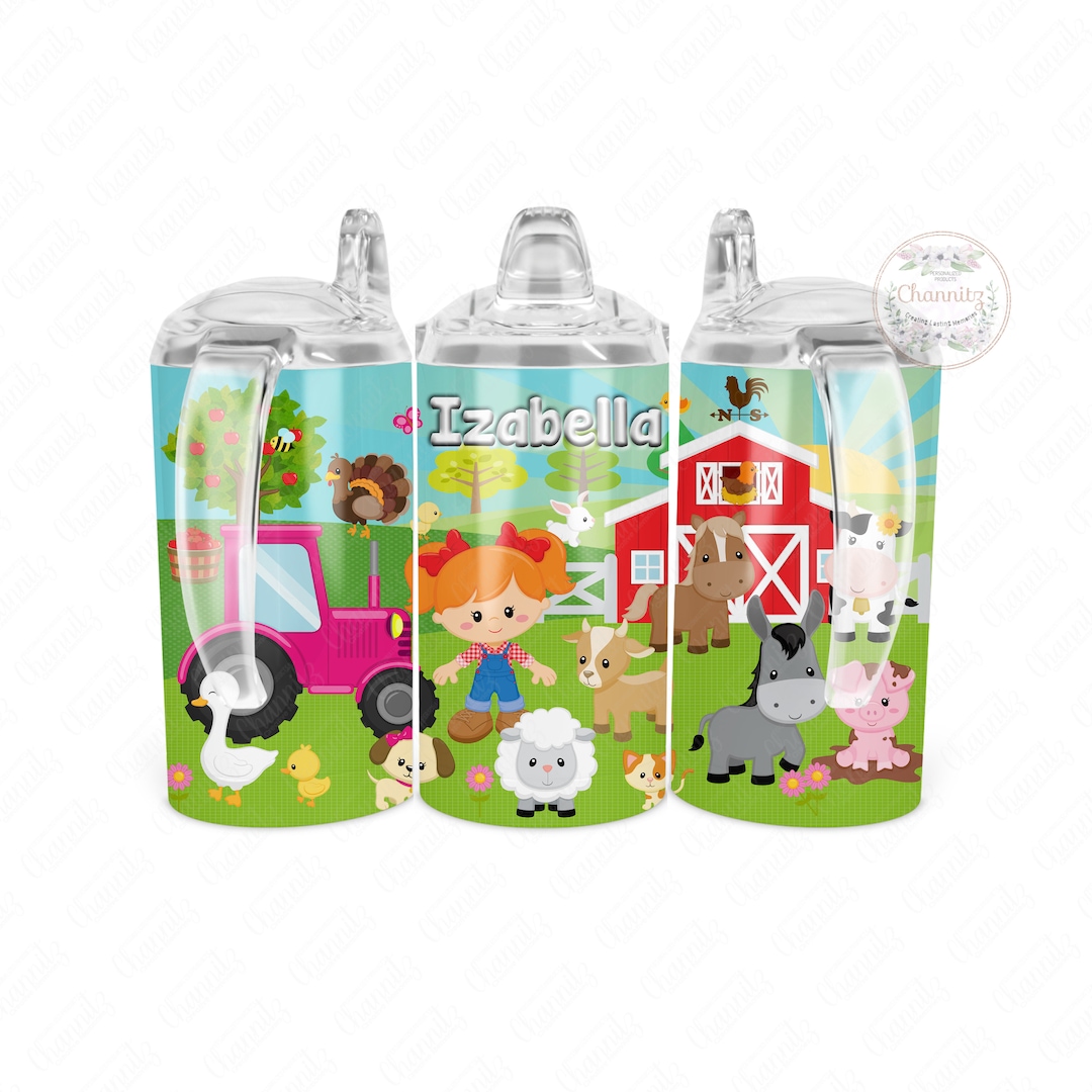Kids Cup Farm, Sippy Cup Personalized, Customized Sippy Cup Tumbler ...