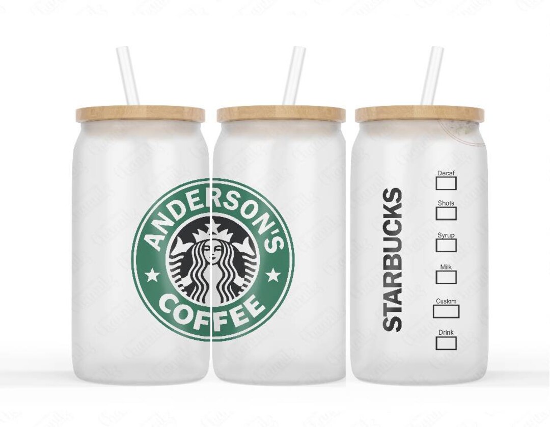 Glass Can Cup, Iced Coffee Cup, Personalized Gifts for Her, Custom ...