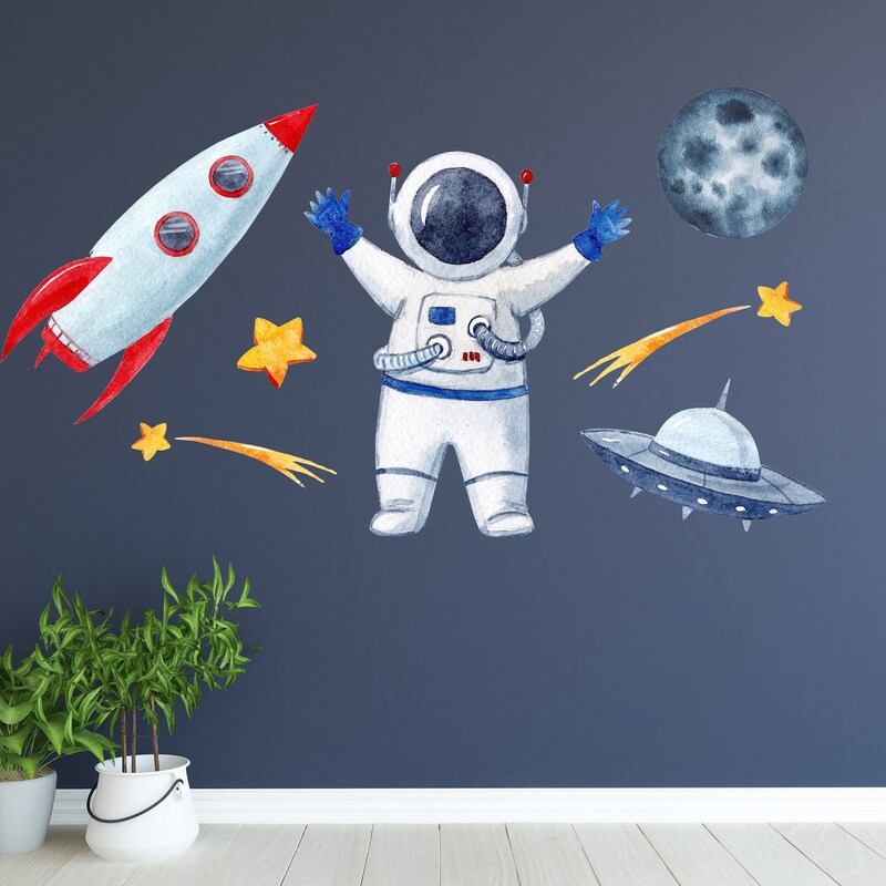 Rocket Wall Decal - Etsy UK