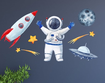 Alien Abduction UFO Mountains Wall Decal Art Sticker Vinyl Home Decor ...