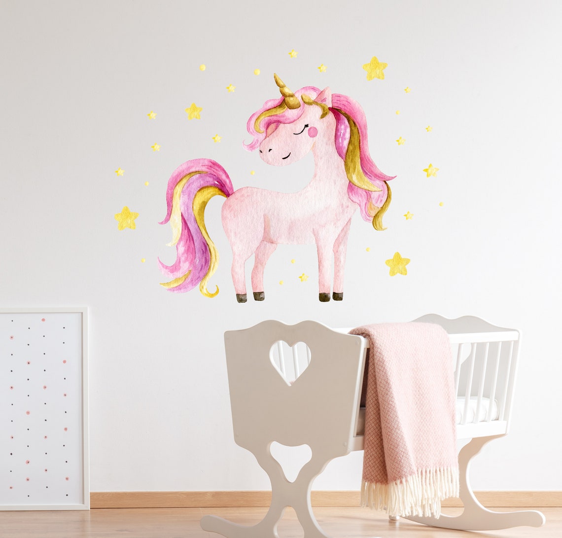 Unicorn Wall Decal Unicorn Wall Decoration for Girls - Etsy