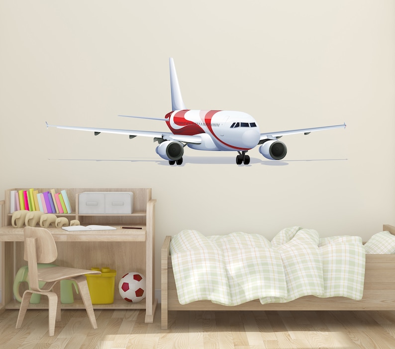 Airplane Wall Mural Jumbo Jet Boeing Wall Decal Commercial - Etsy