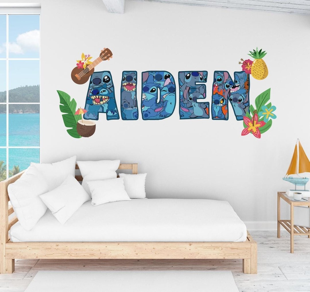 Custom Tropical Name Wall Decal - Island Theme Decor With Famous ...