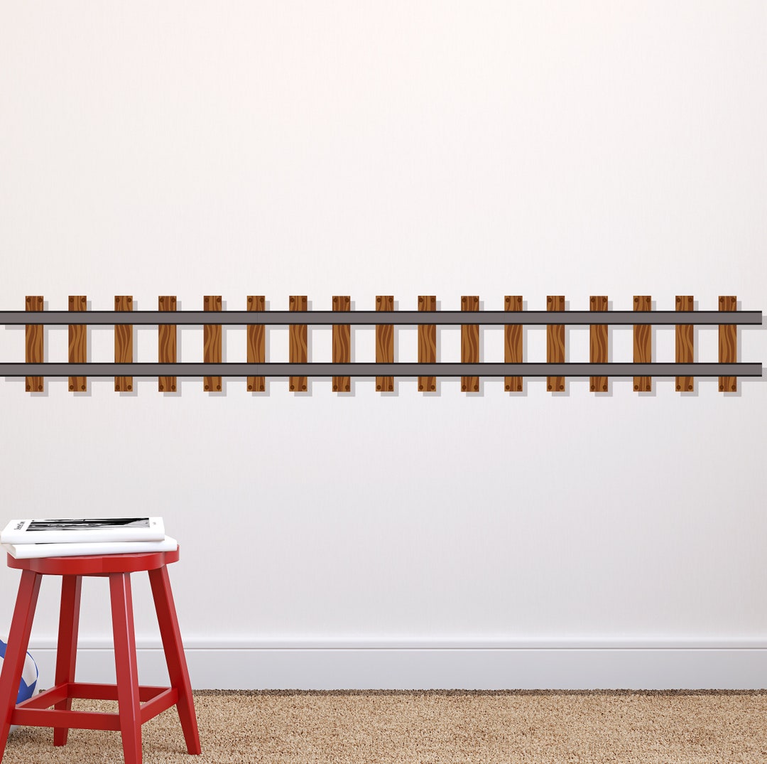 Train Tracks Wall Decal - Train Wall Decals - Train Kids Wall Decor Art ...