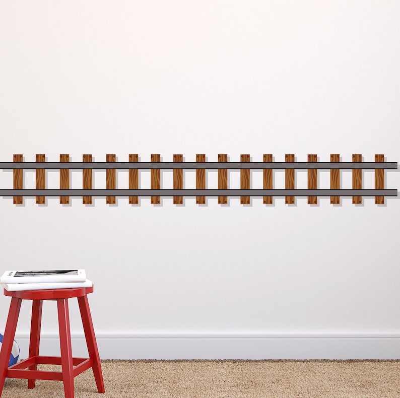 Train Tracks Wall Decal - Train Wall Decals - Train Kids Wall Decor Art ...