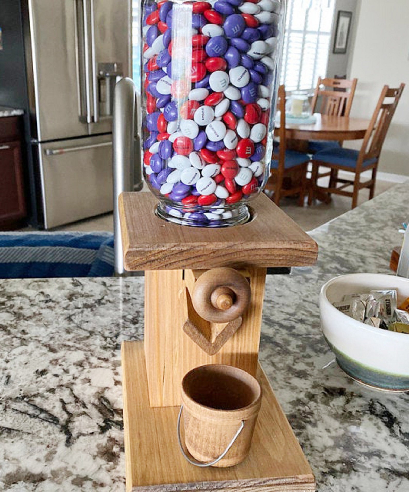 Candy dispenser with removable wooden bucket / Handmade | Etsy