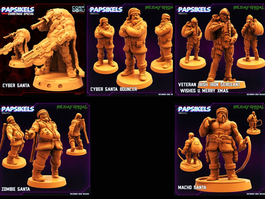 Cyberpunk Santa Boys Gang Medium NPC Wargaming TTRPG Skirmish Tabletop ...