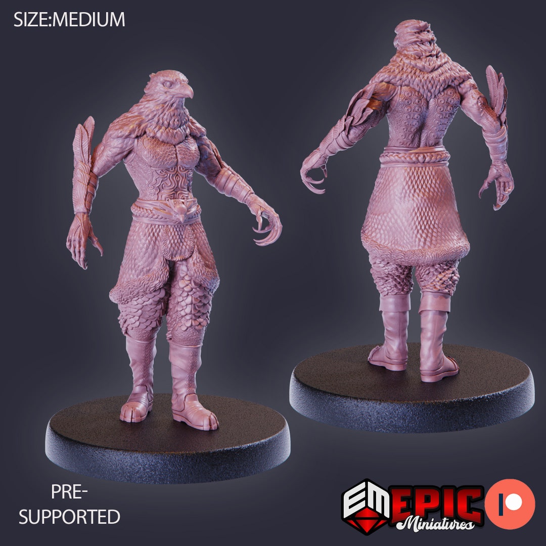 Raven Tribe Medium Monster 3d Printed D&D Pathfinder Role Playing ...
