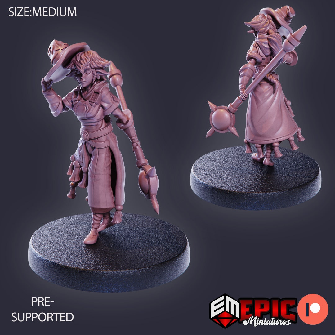 Half Gnome Mage Medium NPC 3d Printed D&D Pathfinder Role Playing ...