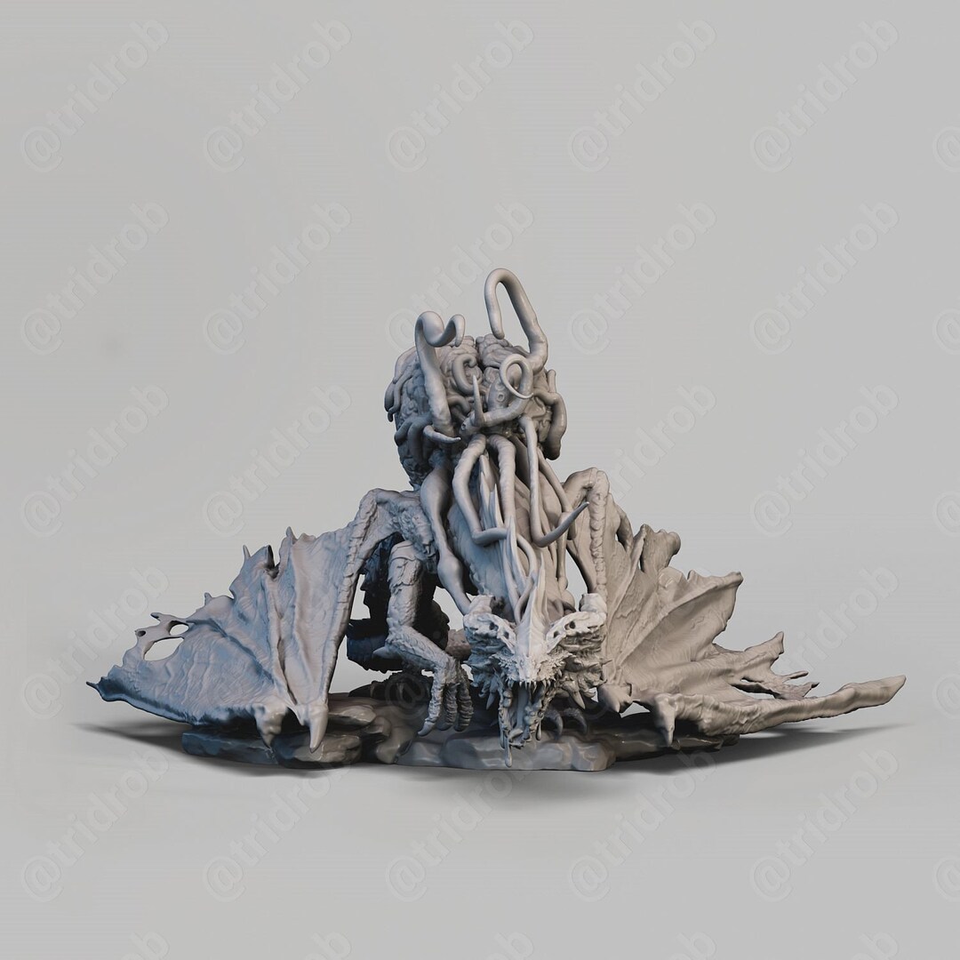 Elder Brain Dragon Illithid Thought Eater Brain Devourer 3d Printed D&D ...