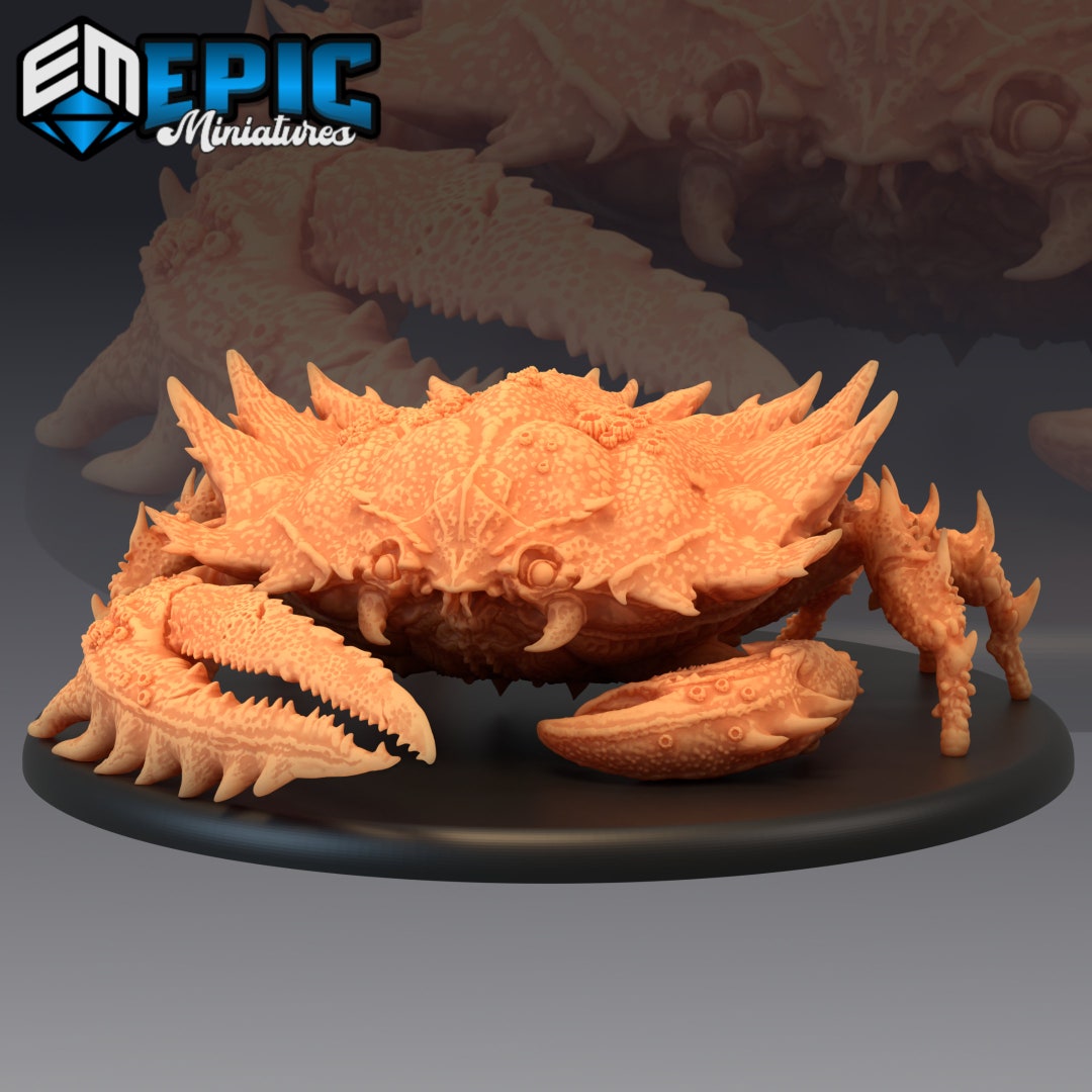 Giant Crab Huge Monster 3d Printed D&D Pathfinder Role Playing Tabletop ...