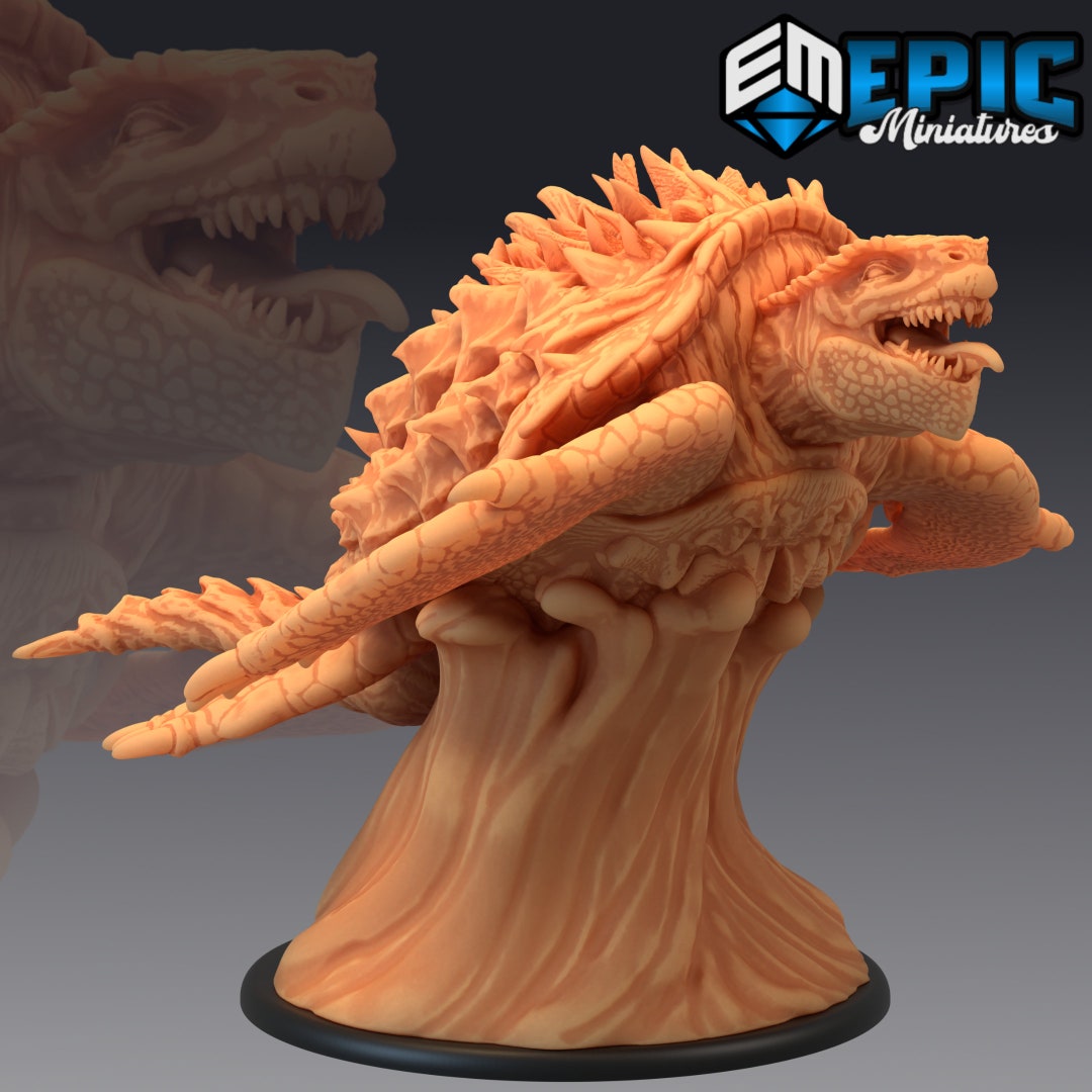 Dragon Turtle | Huge Monster | 3d Printed | D&D | Pathfinder | Role ...