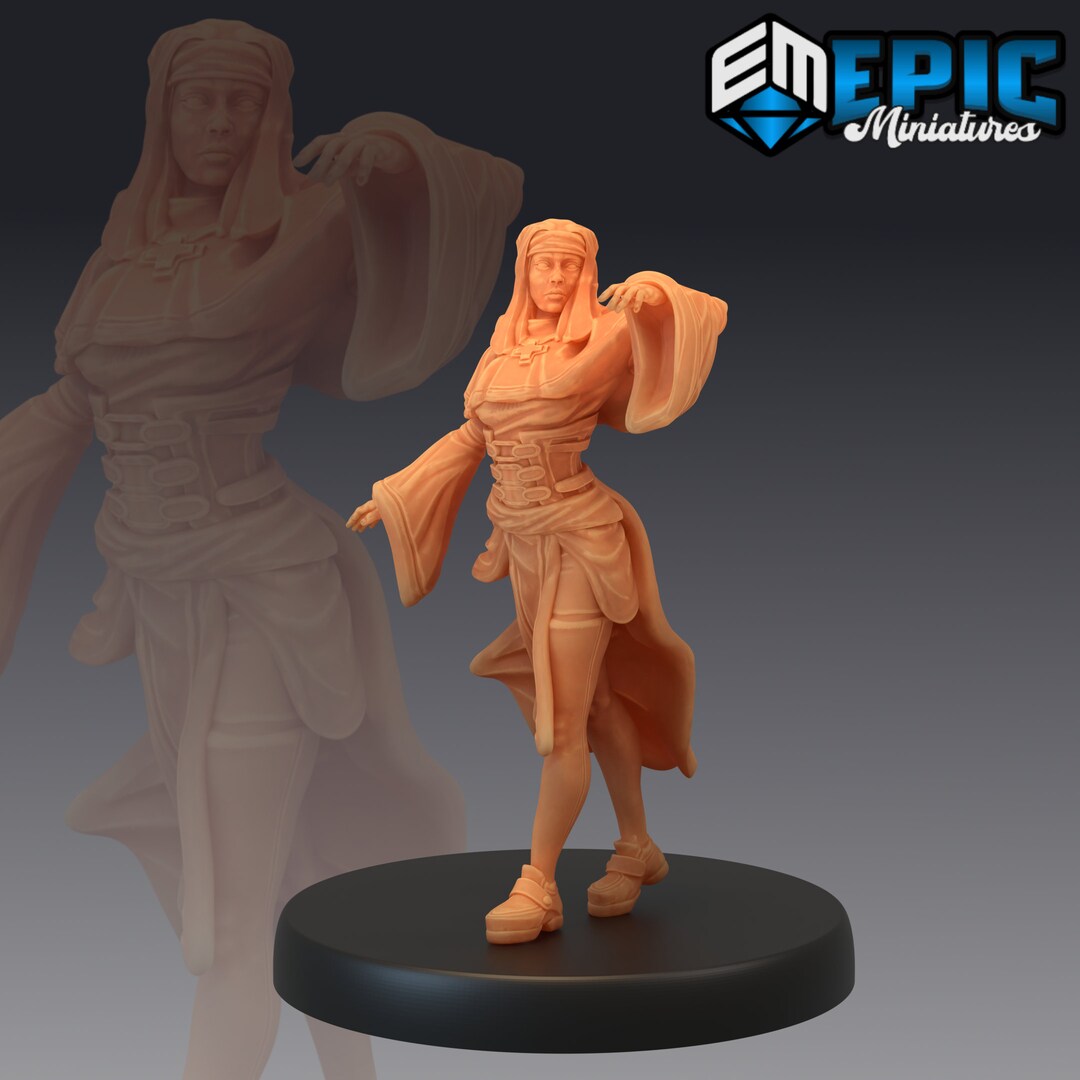 Nun Medium NPC 3d Printed D&D Pathfinder Role - Etsy