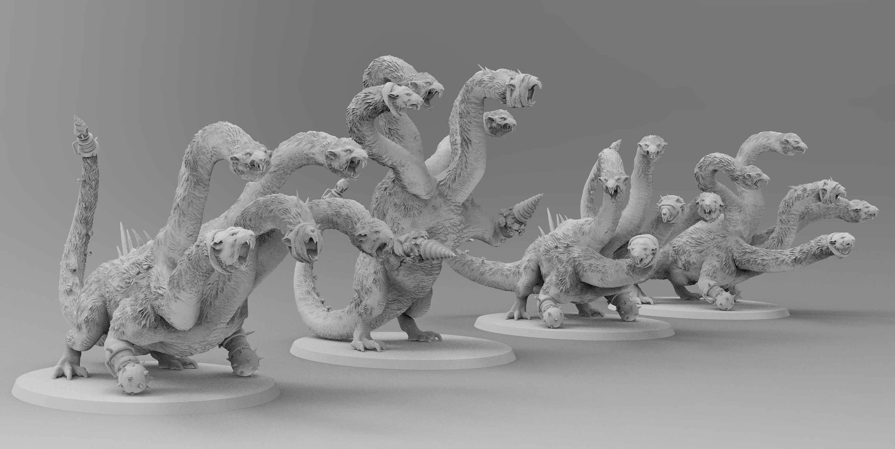 Rat Hydra 3d Printed Wargaming Skirmish Tabletop - Etsy