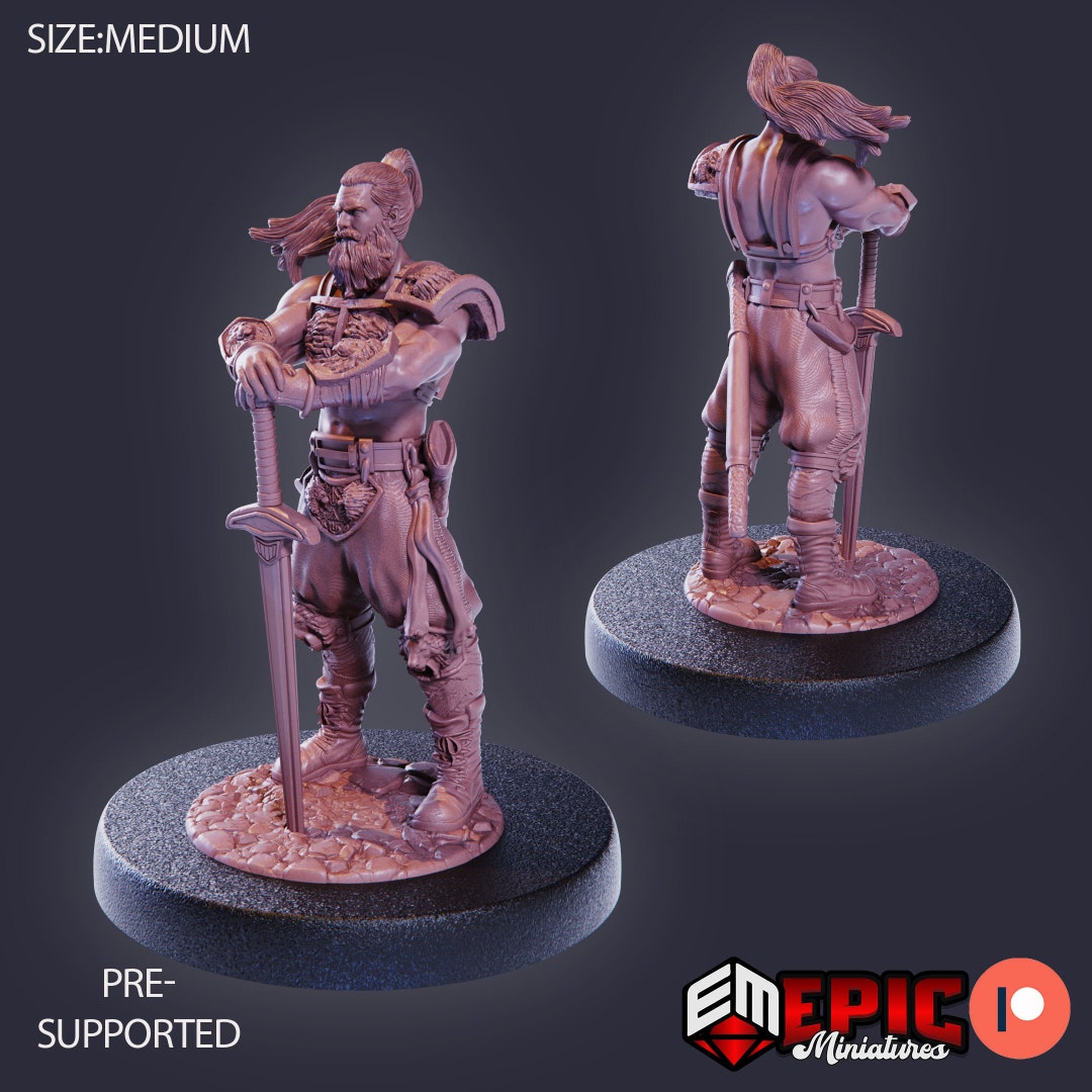 Legendary Warrior | Medium NPC | 3d Printed | D&D | Pathfinder | Role ...