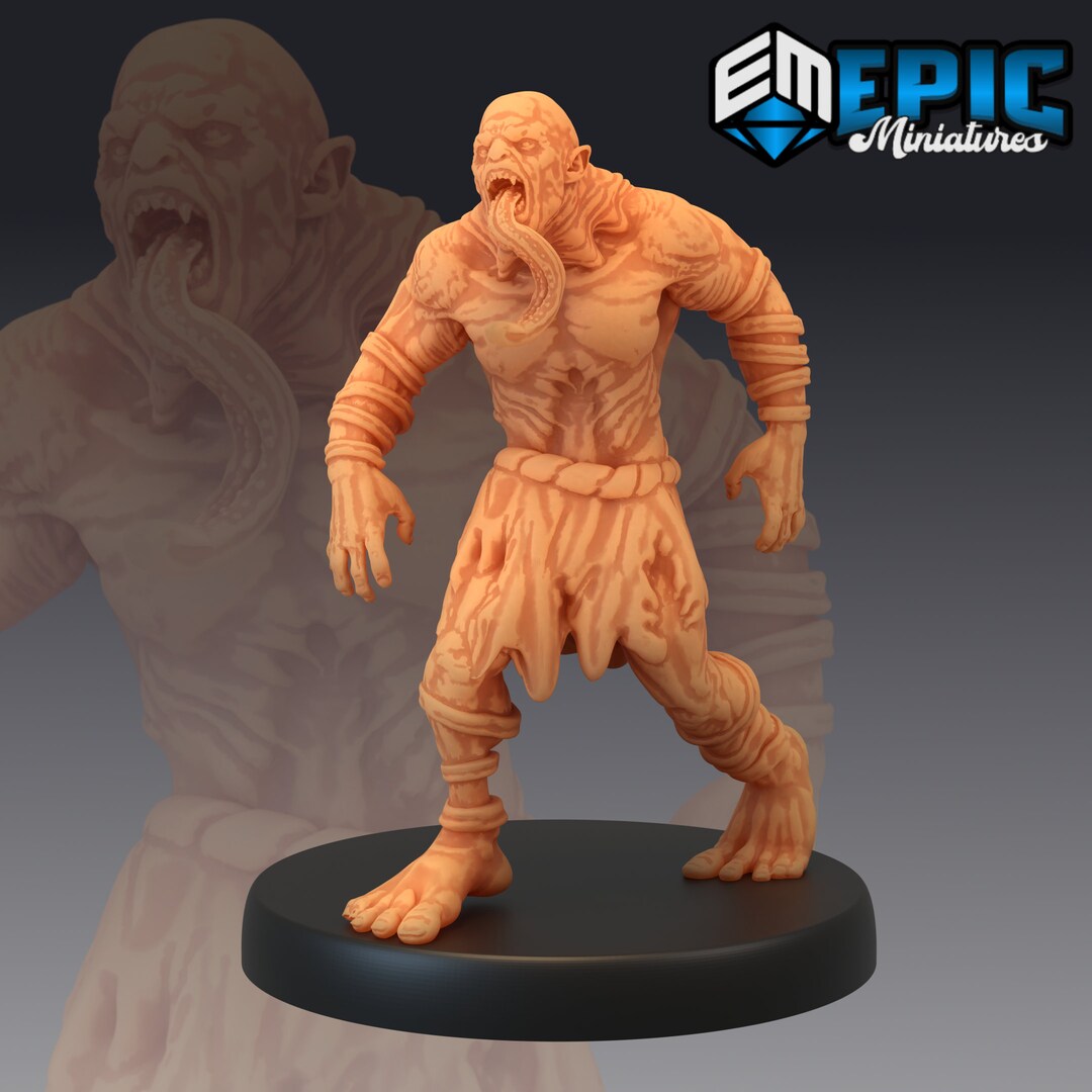 Ghoul Undead Medium Monster 3d Printed D&D Pathfinder Role Playing ...